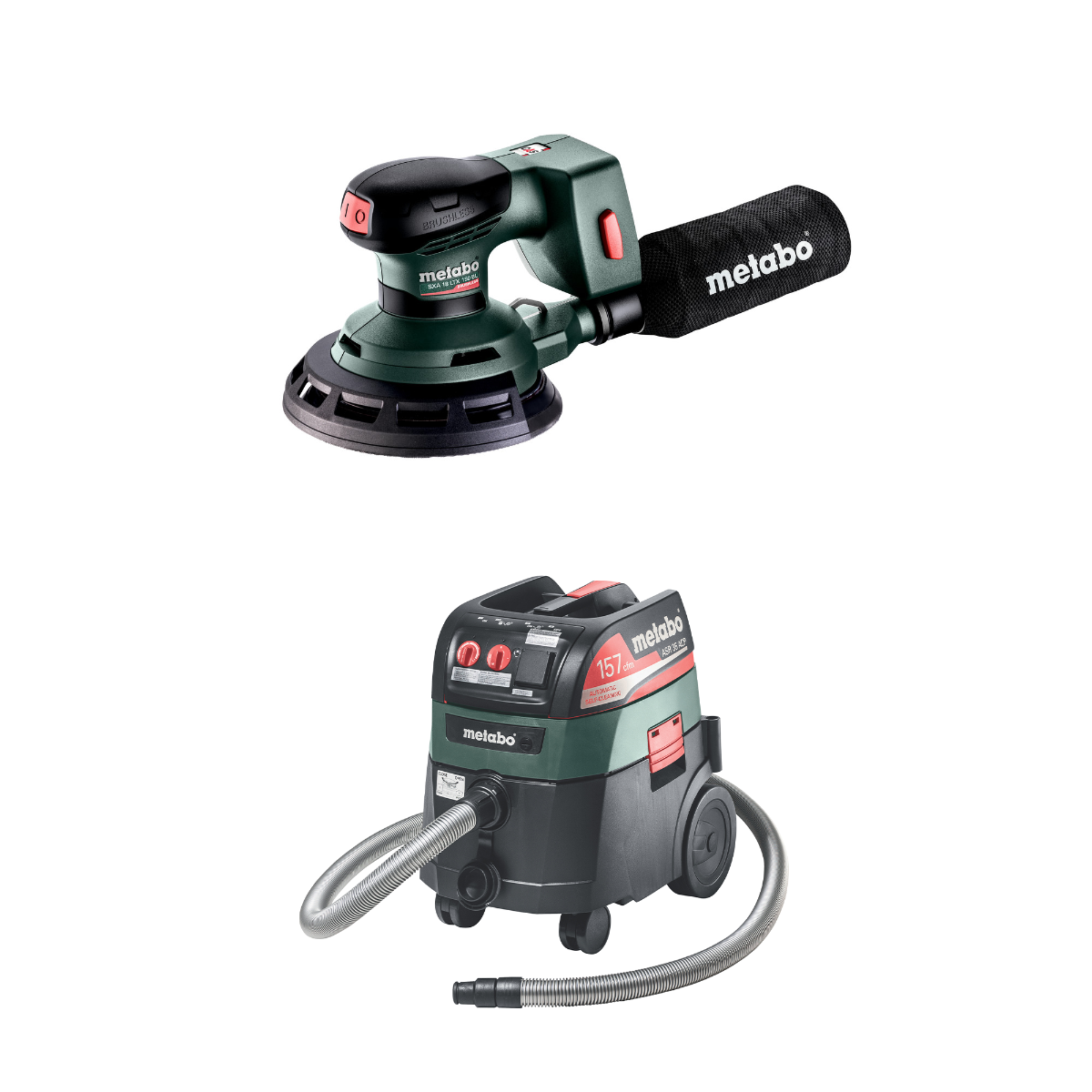 Metabo 18V 6" Brushless Random Orbit Sander and 9 gal HEPA Vacuum Combo ...
