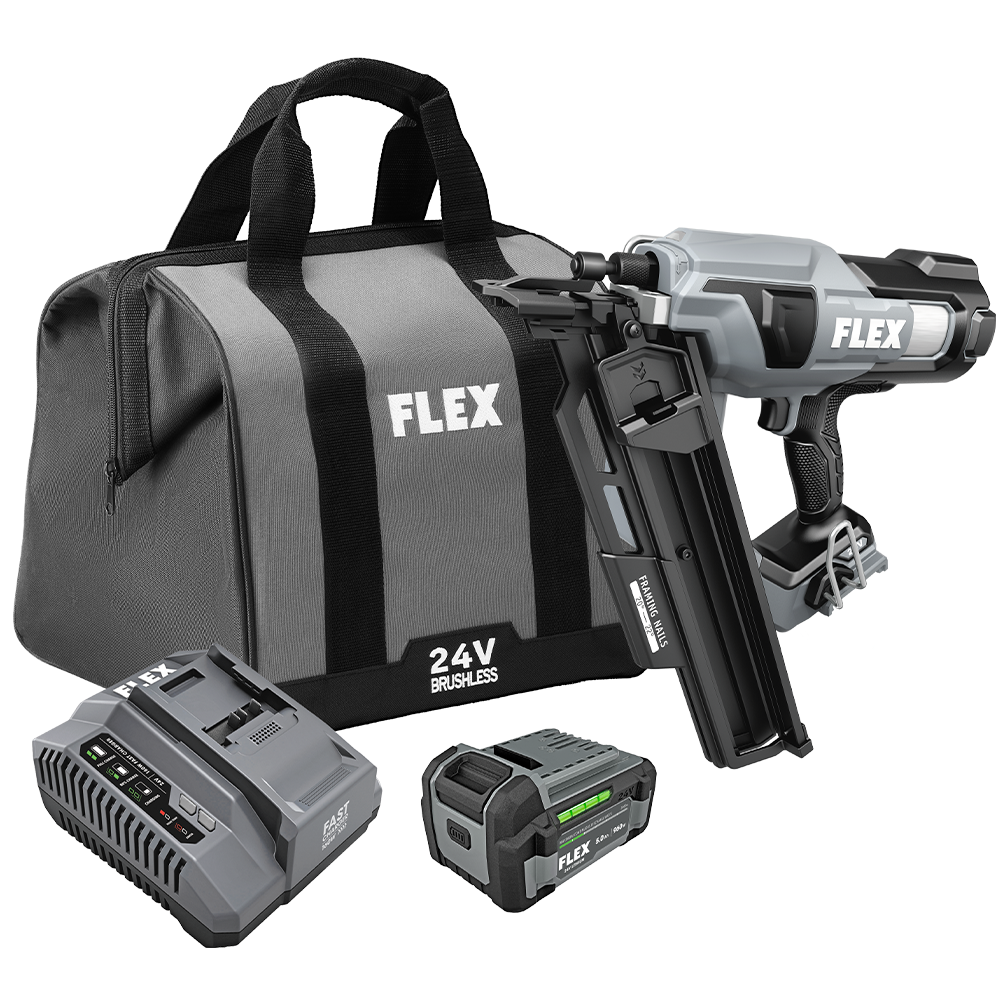 Flex Tools 21 Degree Framing Nailer Kit FX4351A-1C – Beaver Industrial ...