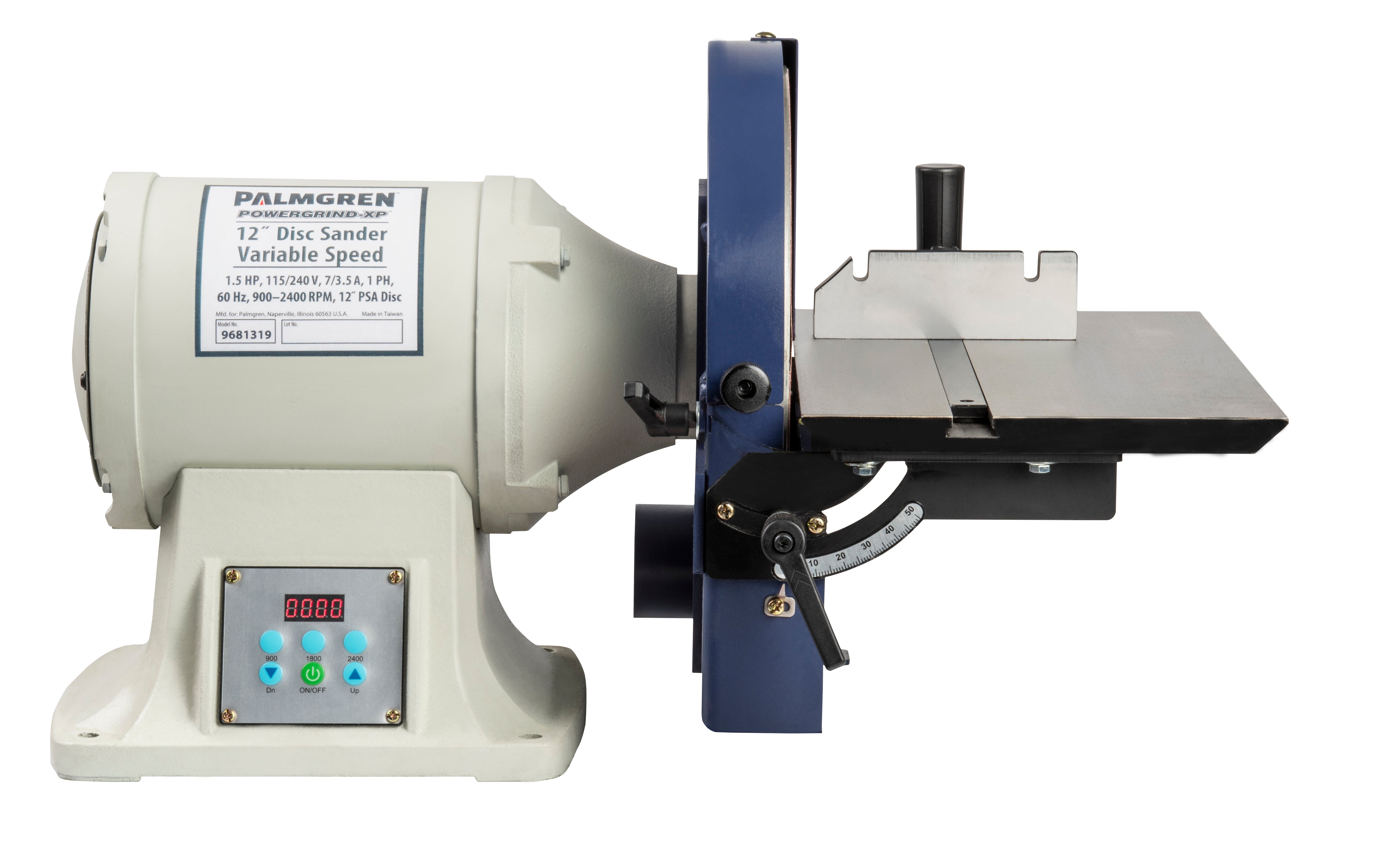 Palmgren 12" VS Disc Sander 9681319 | 45° Tilt – Beaver Industrial Supply